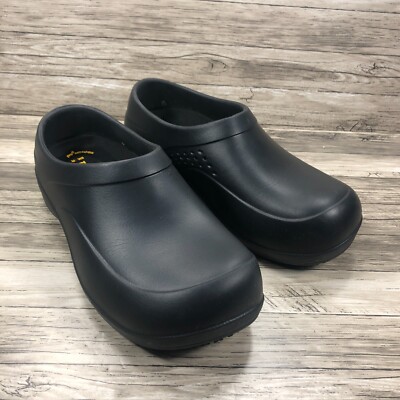 TredSafe Clog Shoes M5/W6 Unisex Black Slip On Anti-Fatigue Oil Slip ...