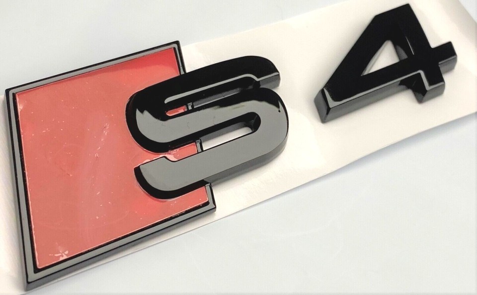 BLACK S4 REPLACEMENT FOR AUDI REAR TRUNK EMBLEM BADGE NAMEPLATE DECAL ...
