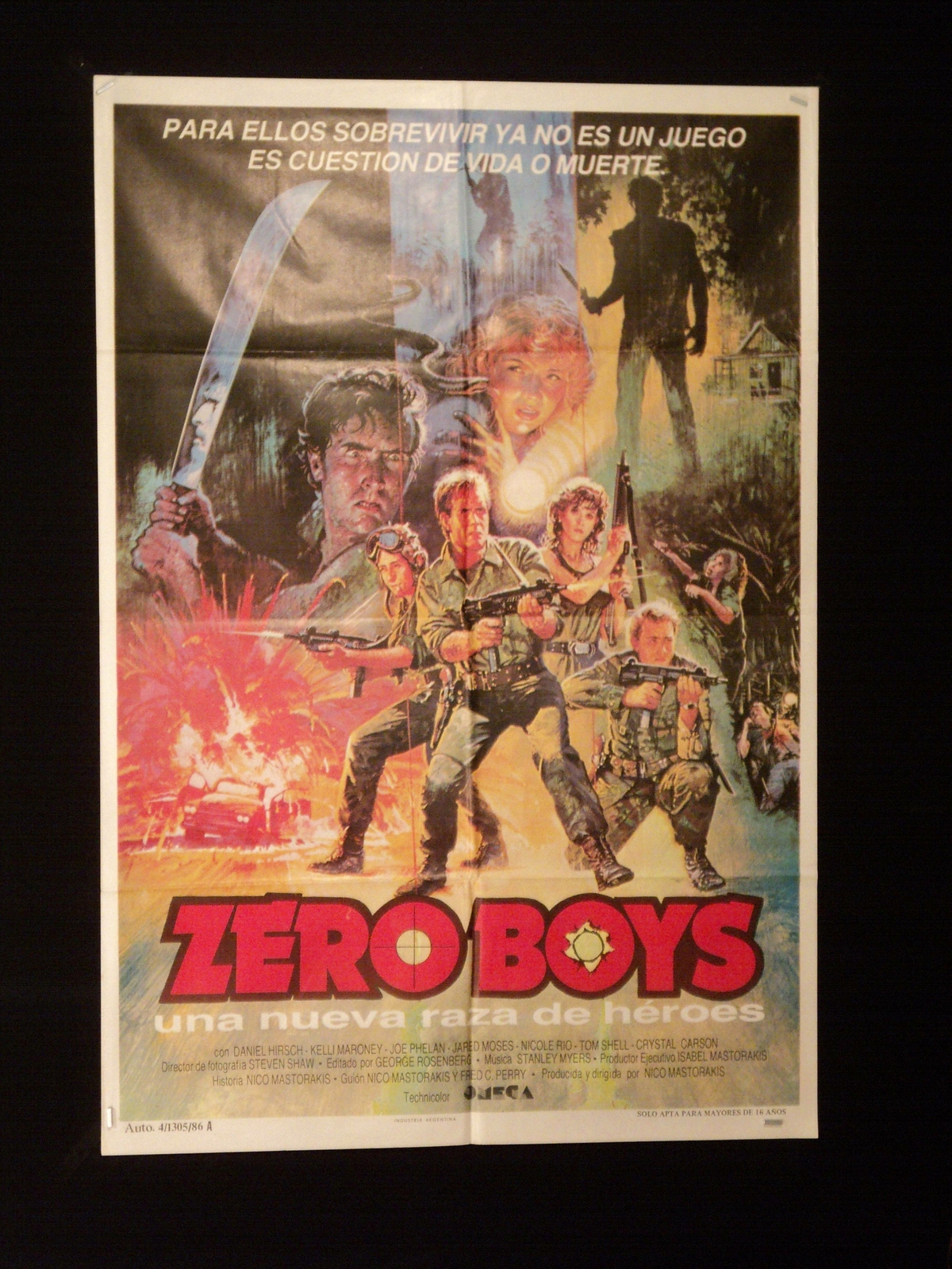 THE ZERO BOYS (1986) * DANIEL HIRSCH * MARONEY * ARGENTINE 1sh MOVIE ...