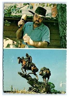 Postcard Bob Robertson, top Sculptor, French Trapper "Survivance" N24 ...