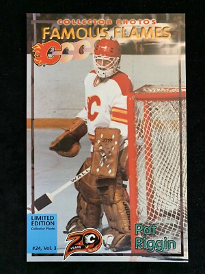 1999-00 PAT RIGGIN CALGARY FLAMES NHL PROGRAM INSERT COLLECTOR PHOTO ...