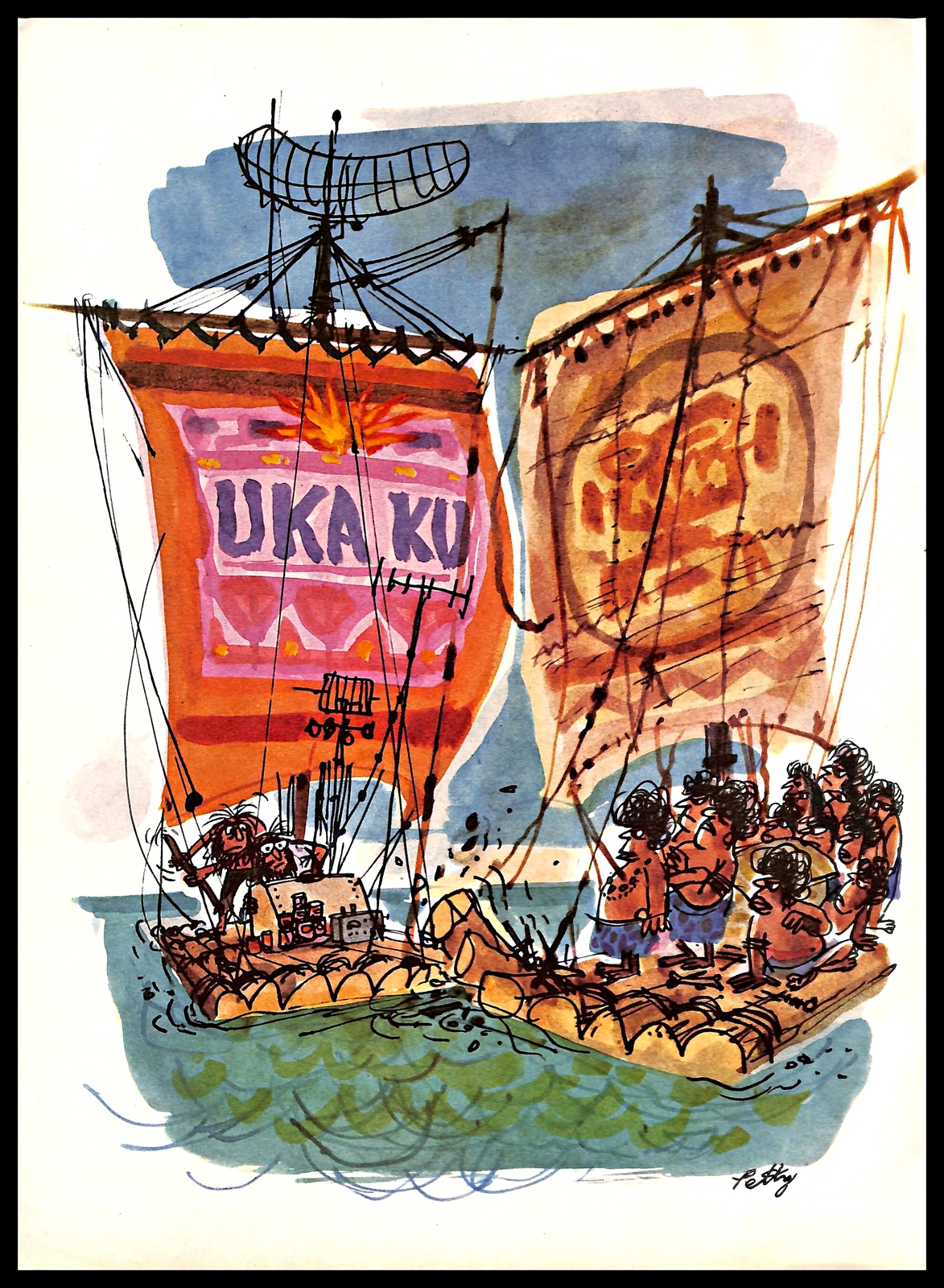 1964 Bruce Petty Vintage MAGAZINE PRINT ART Cartoon Illustration Humor ...