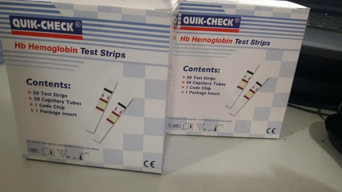 Hemoglobin Hb Meter Quik Check Plus HB Testing System With 10 + 50 ...