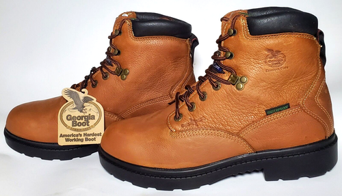 Georgia Boots Men's 6" Flex Point Waterproof Boots, Size US 10, Brown ...