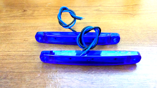 2 Super Bright Waterproof 12 volt Blue LED Slimline RV Courtesy Lights ...