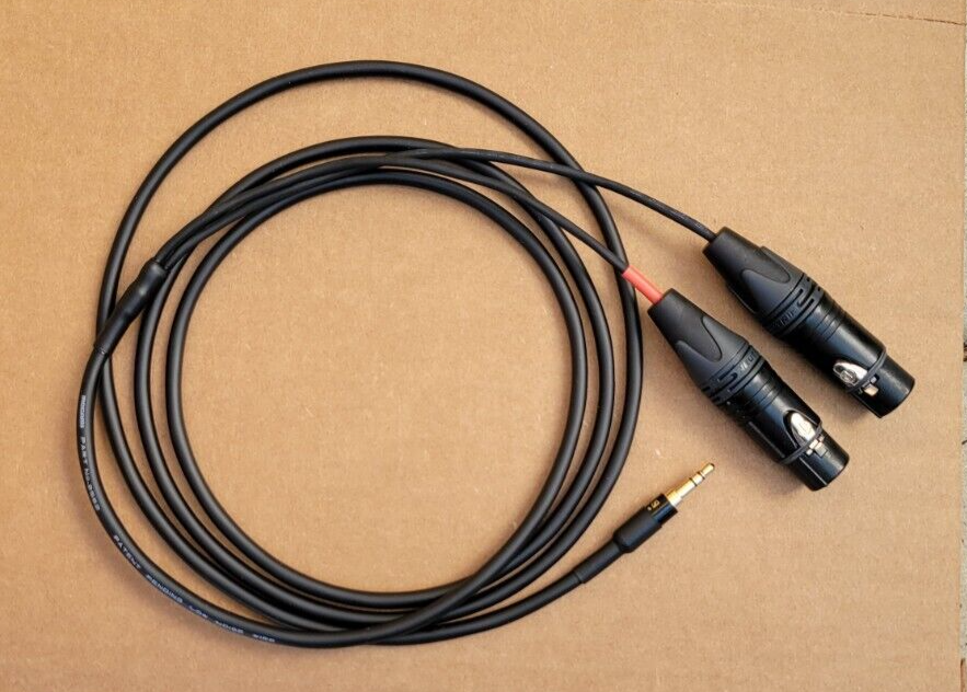 Mogami 2552 6ft 3.5mm Stereo to Dual Neutrik Gold XLR Female L-R Audio ...