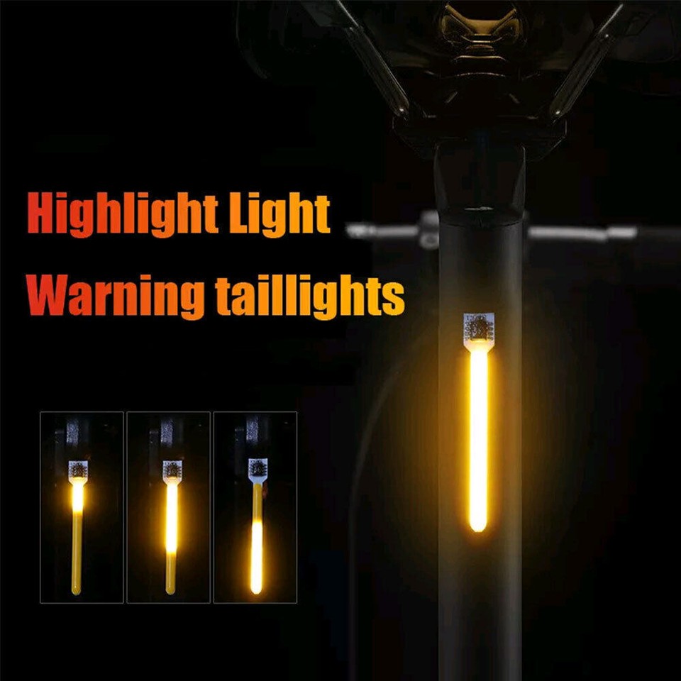 Bike Rear Light Photon Drop Warning Lamp Waterproof Rechargeable LED ...