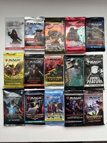 Magic The Gathering MTG Sealed Boosters 15 Pack Lot FREE PRIORITY ...