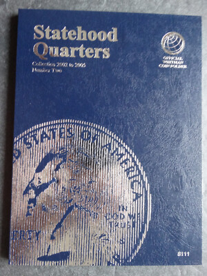 Damaged Whitman Statehood Washington Quarters Coin Folder 2002-2005 #2 ...