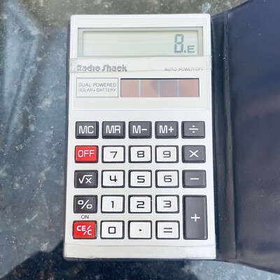 Vintage Radio Shack EC-444 Solar-Powered Pocket Calculator Retro (READ ...