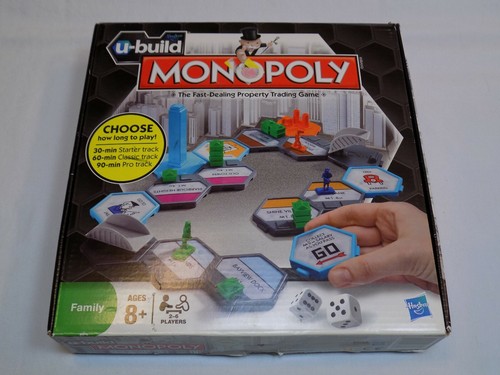 Hasbro U-Build Monopoly Family Board Game COMPLETE 2-6 Players Property ...