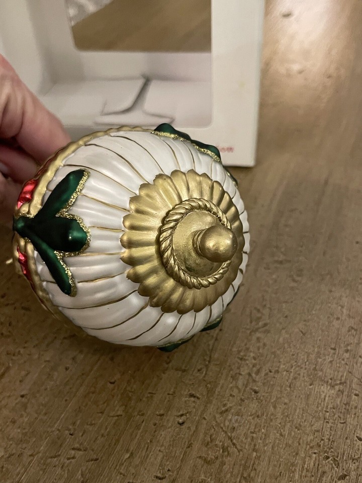 Fitz And Floyd Glass Ball Shape Bell Shape Christmas Ornament Similar ...