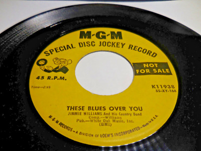 Jimmie Williams-"These Blues Over You" MGM 11938(DJ) VG++ $7.00 | eBay