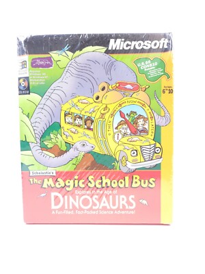Vintage Magic School Bus Dinosaurs Cd ROM Computer Pc Games NIB NOS 96 ...
