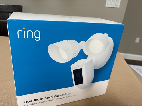 NEW FACTORY SEALED Ring Floodlight Cam Wired Plus | Outdoor Flood Light Siren | eBay