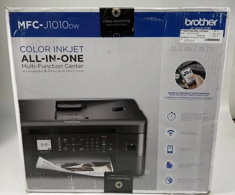 NEW Brother MFC-J1010 DW Wireless Color All-in-One Printer+ Free Ink ...