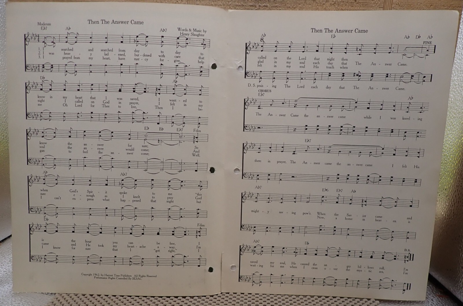 Then The Answer Came - Henry Slaughter - Sheet Music 1962 | eBay