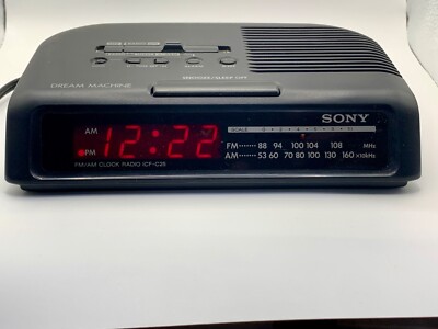 Sony Dream Machine ICF-C25 AM/FM Vintage LED Alarm Clock Radio Tested ...