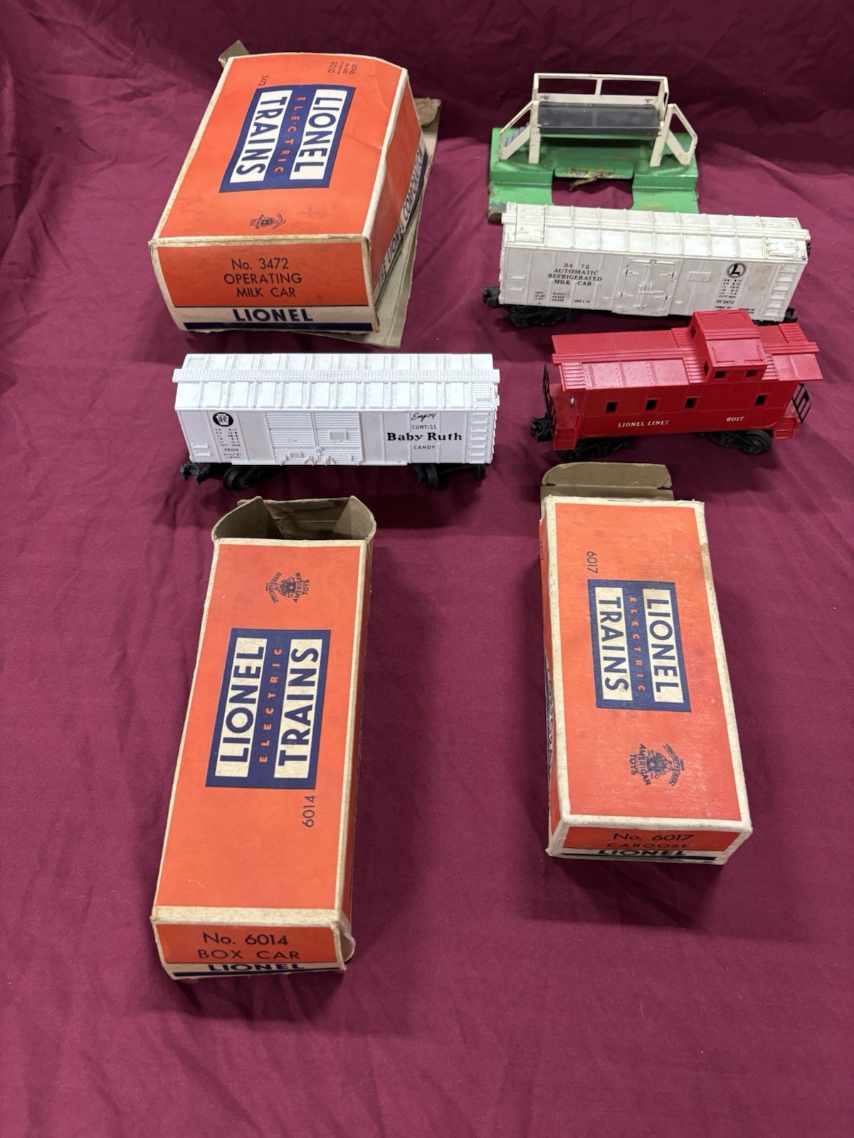 Lionel Train Lot Babe Ruth #1614, Milk Car #3472, Red Train #6040 | eBay