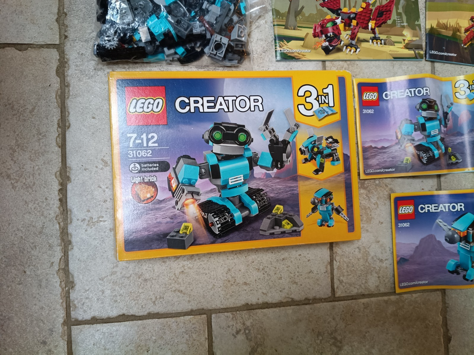 Lego Creator 3 in 1 31062 Robo Explorer & 31073 Mythicals Complete inc ...