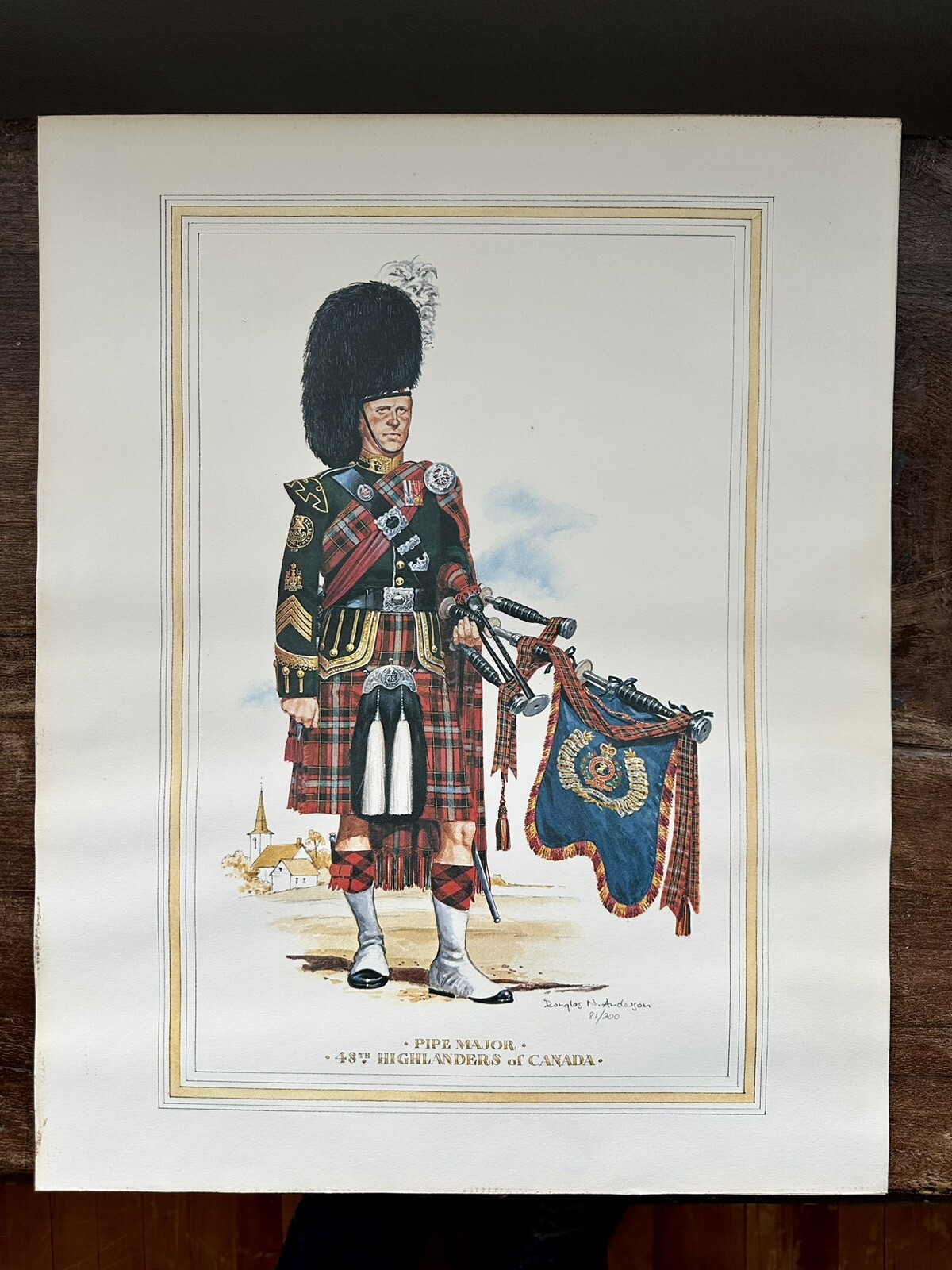 48th HIGHLANDERS OF CANADA Print Set: Officer and Pipe Major (1978 ...