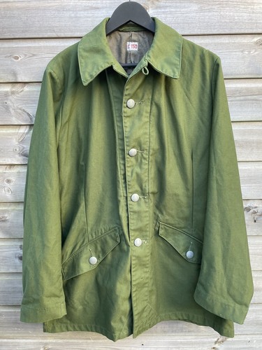 Original Swedish Army M59 green military field combat jacket Sz C150 ...