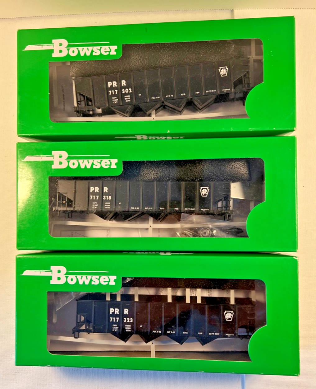 HO Bowser, H-21a 4 Bay Hopper, 3 kits, PRR, never used 3 different ...