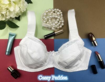 D1-3 Euro " BPC" White Cotton Underwired Full Coverage Bras W/ Padded ...