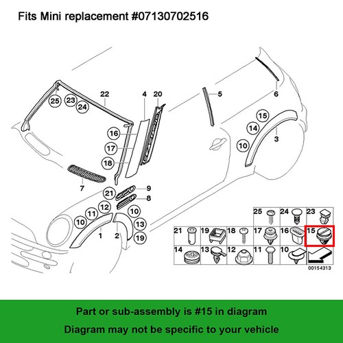 Exterior Door Moulding & Wheel Arch Trim Clips Qty 20 for Land Rover ...