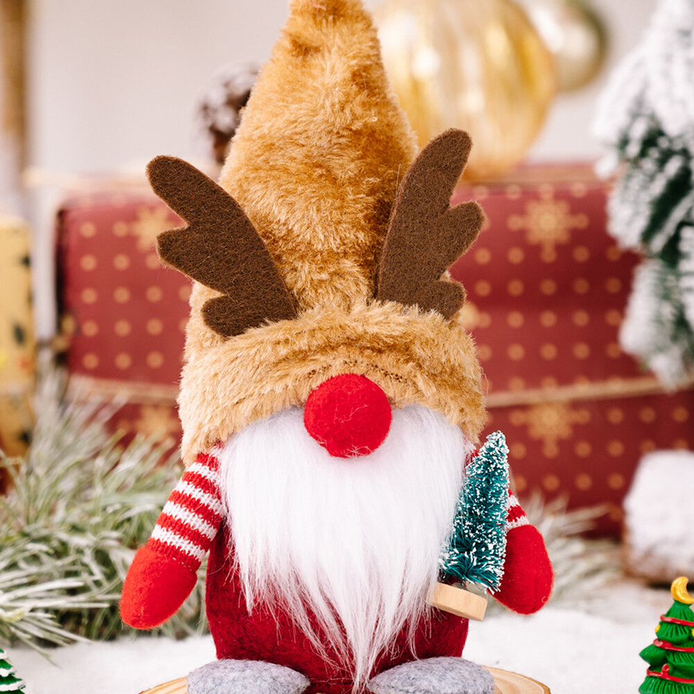 Christmas Elf Statue Festival Theme Dwarf Ornament New Year Gifts (Elk ...