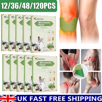 12-120PCS Knee Pain Relief Patches Wormwood Sticker Neck Waist Joint ...