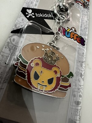 Tokidoki Buffet Keychain Papa Lion Metal Food Charm Burger - NEW | eBay
