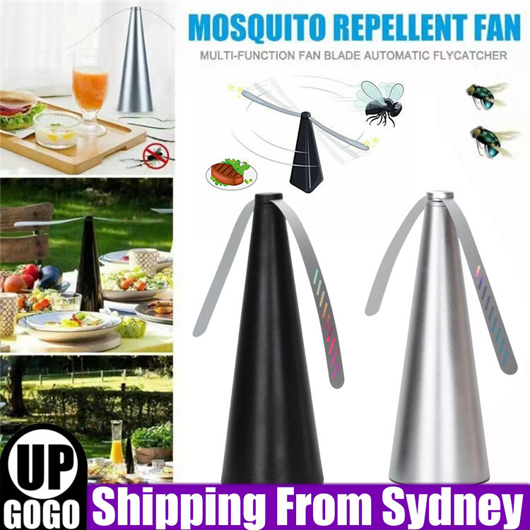 Shoo Away Fly & Bug Fan Repeller for Outdoors, BBQ Picnic, Camping, RV ...