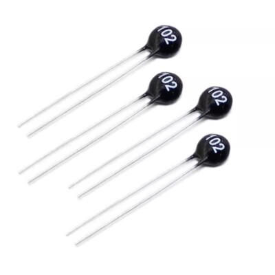 20Pcs Φ5mm Black Round Head NTC Negative Temperature Thermistor MF11 1K ...