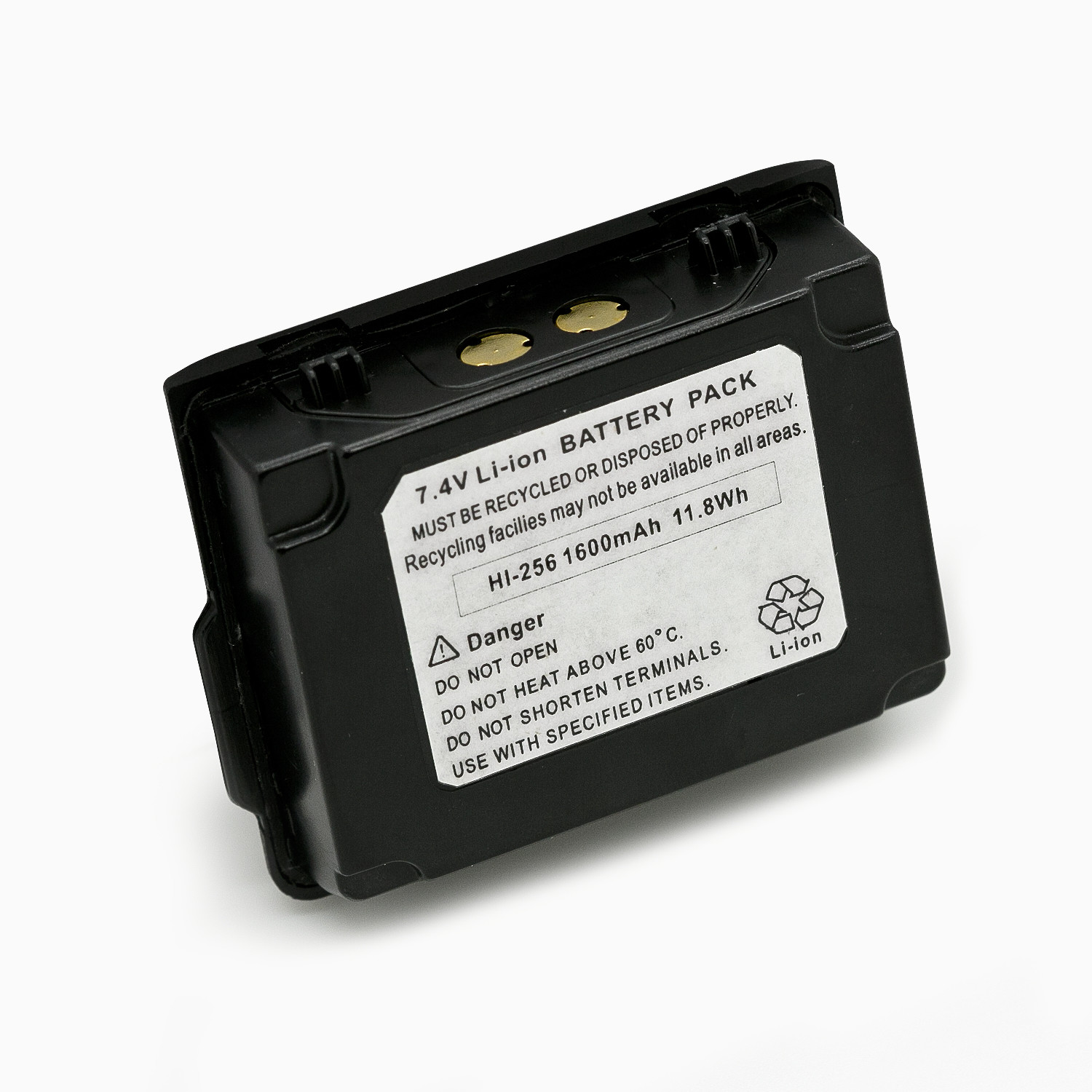 2x 7.4V 1600mAh Li-ion battery for Icom BP-256, IC-92AD, IC-E92D, ID-92 ...