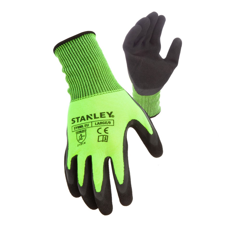 Gants Stanley Gripper À Revêtement En Latex Texturé Grand SY890L UE | eBay