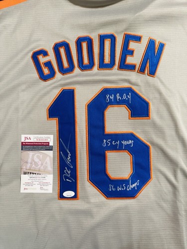 Dwight Doc Gooden Signed NY Mets M&N Jersey 3 Inscriptions JSA COA ...