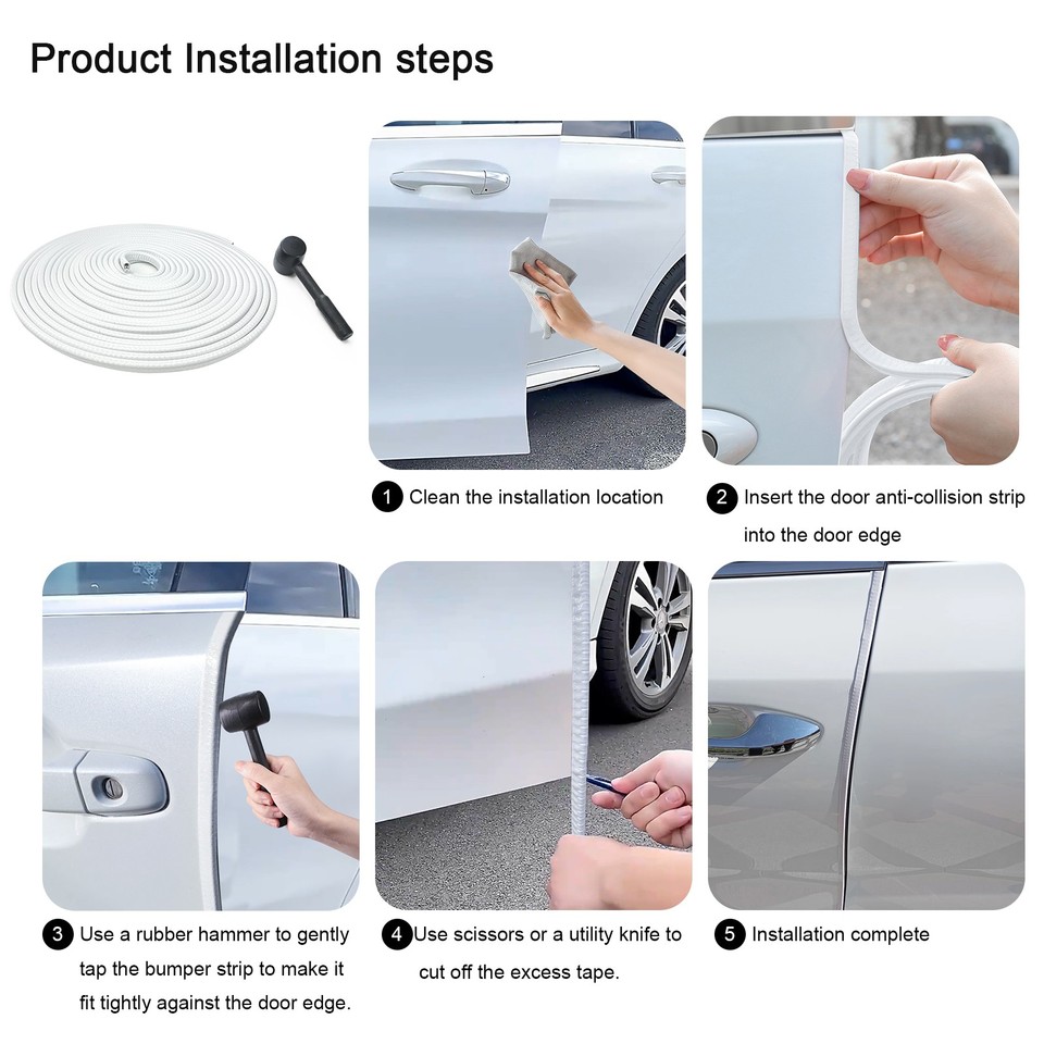 5M 10M Car Door Boot Edge Protector Strip Trim U Shape Guard Seal ...