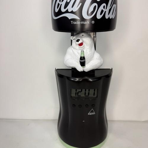 Vintage Coca-Cola Coke Bottle Wall Clock Moving Polar Bear Music Box ...