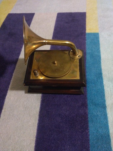 George-Good Victrola Gramophone Phonograph Musical Jewelry Box Brass ...