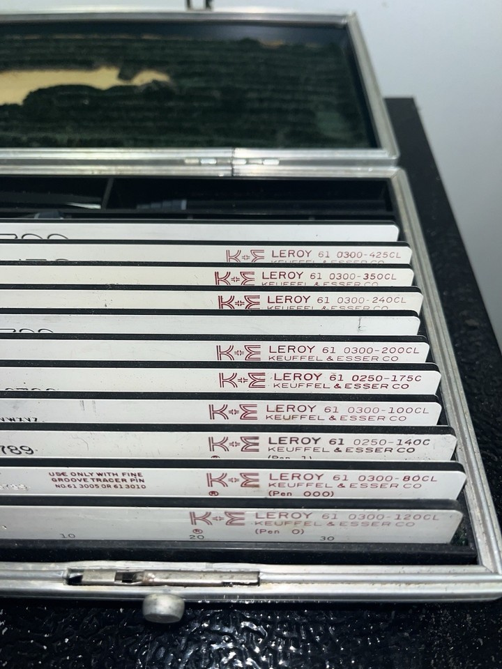 LEROY Lettering Set K&E Keuffel & Esser Technical Drafting Mostly ...