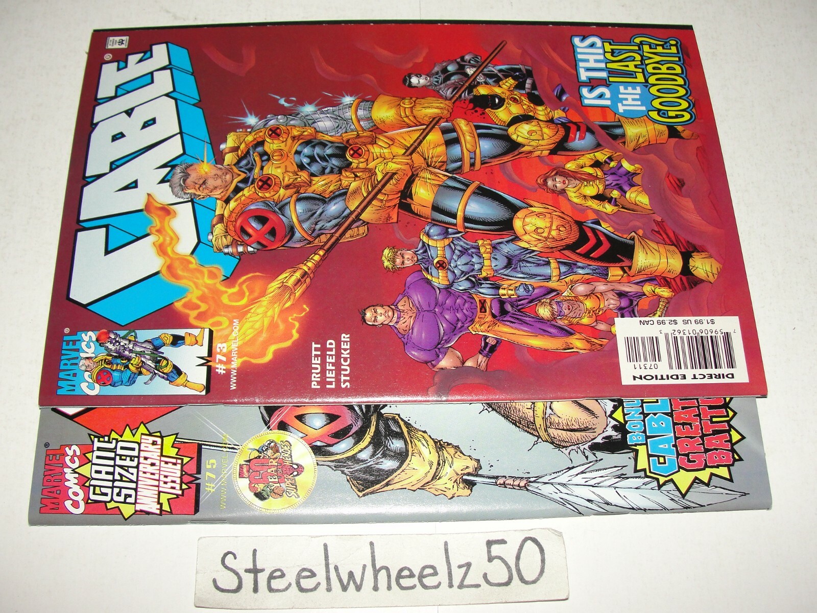 Cable #73 & 75 Comic Lot Marvel 1999 Caliban X-Force Reunited Rob ...