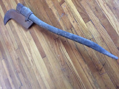 HUGE Antique US Civil War Period Hooked Cleaver Bill Hook Hatchet ...