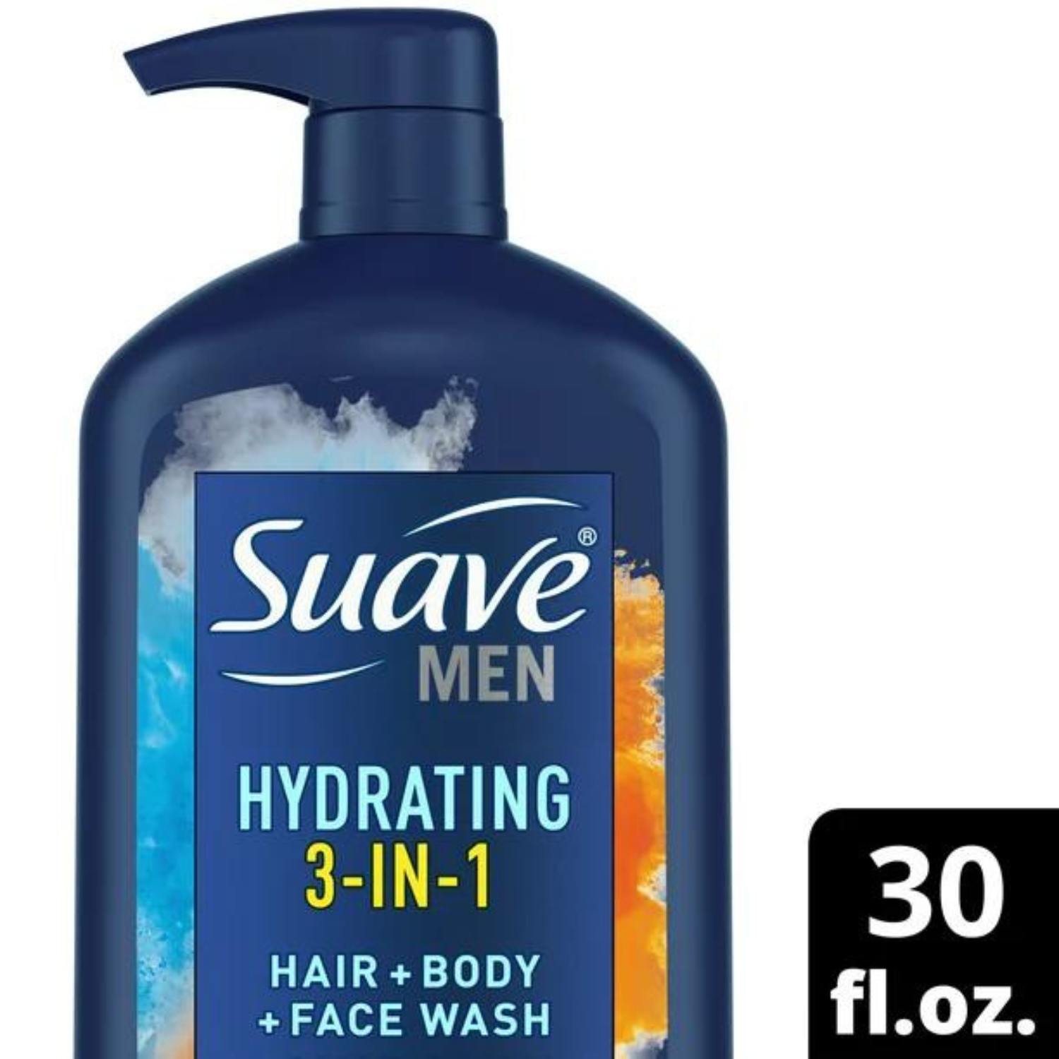 Suave Men 3 in 1 Mens Body Wash, Hair, Face and Body Wash, 30 oz, 2 ...