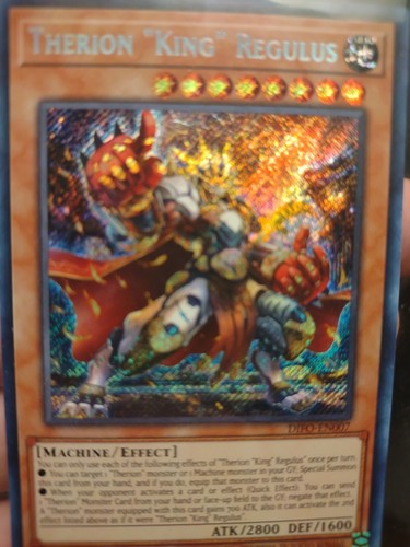 Yu-Gi-Oh Therion King Regulus DIFO_EN007 1ST ED SECRET RARE! | eBay