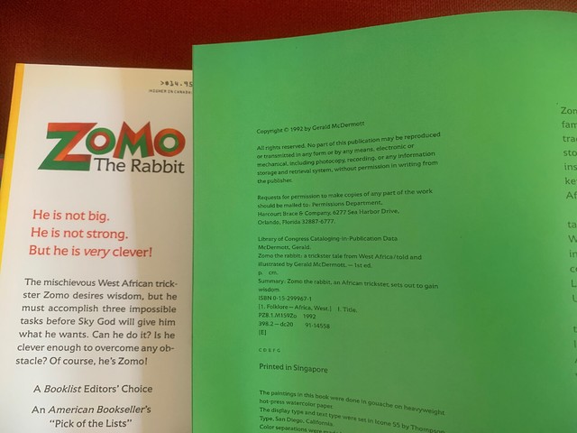 Zomo the Rabbit : A Trickster Tale from West Africa by Gerald McDermott ...