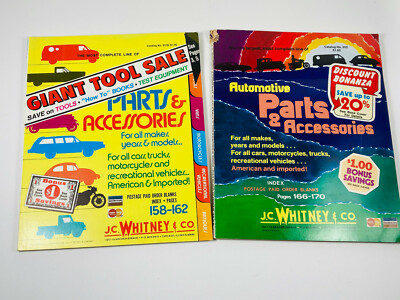 Pait Lot (2) JC Whitney Catalogs 1976 car motor parts repair engines | eBay