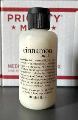 NEW PHILOSOPHY CINNAMON BUNS SHAMPOO SHOWER GEL & BUBBLE BATH 4 OZ | eBay