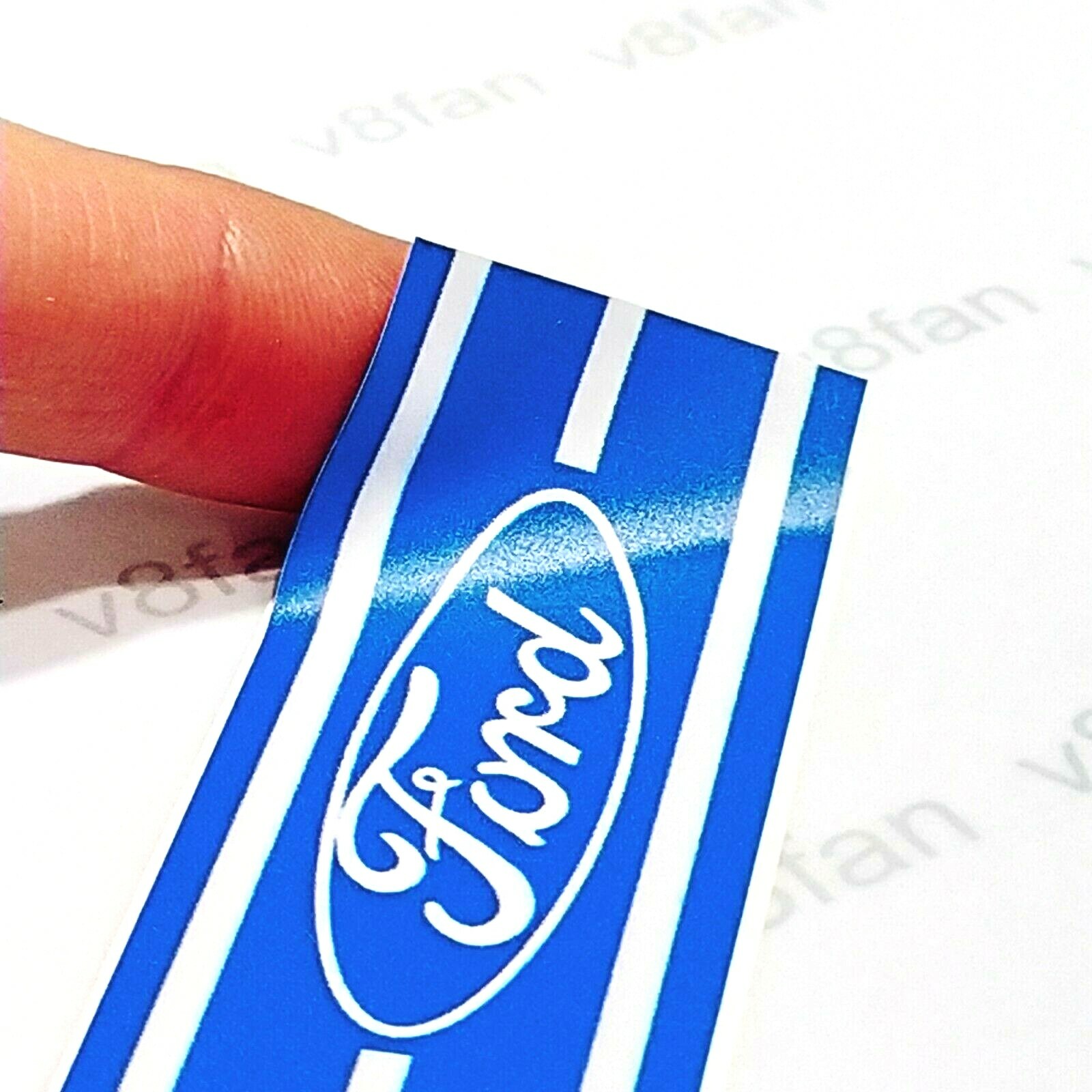 #224A SET of 6x oldschool MOTORCRAFT stickers - for classic Ford V8 ...