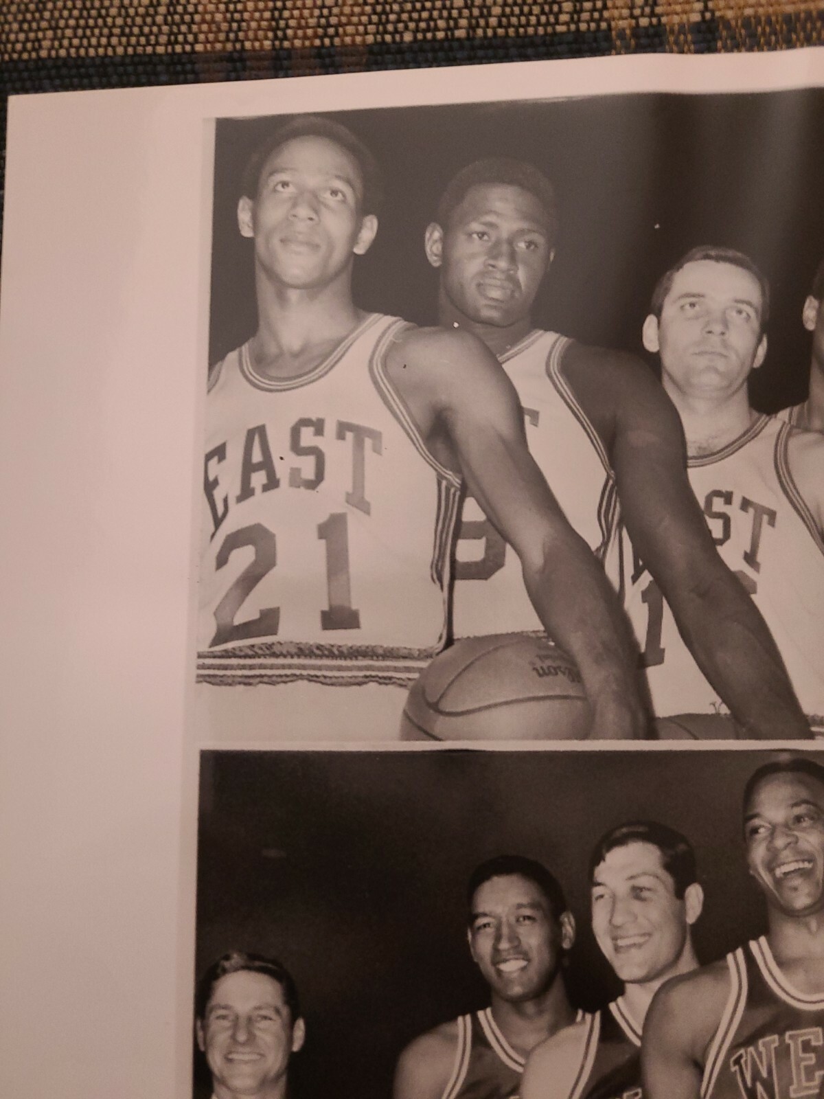 1968 NBA BASKETBALL ALL-STARS PHOTO WILT CHAMBERLAIN LENNY WILKINS ...